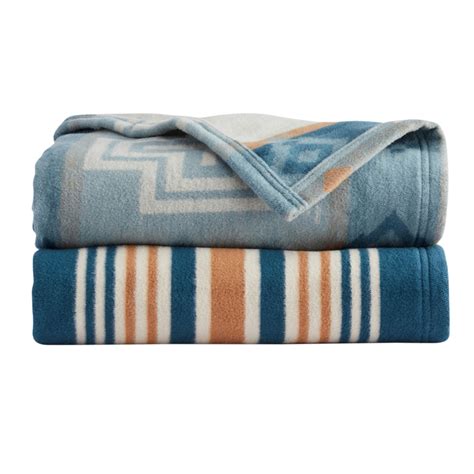 Pendleton San Marino Shale And Marine Throw Blanket T Pack Made In Oregon
