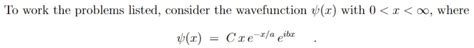 Solved To Work The Problems Listed Consider The Chegg