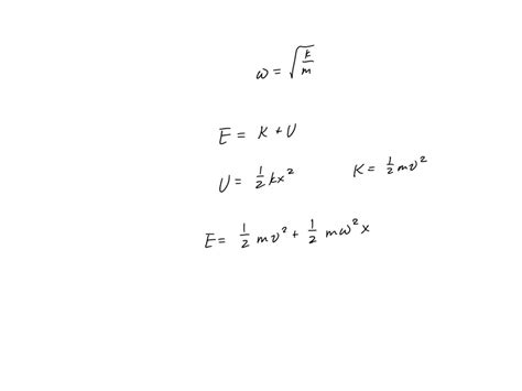Solved Derive An Expression For The Total Energy Of The Particle