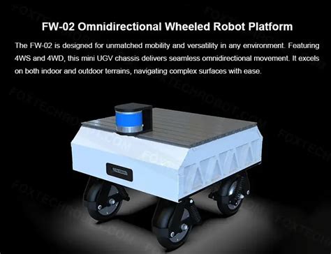 Fw 02 Omnidirectional Wheeled Robot Platform With 4ws4wd And Multi