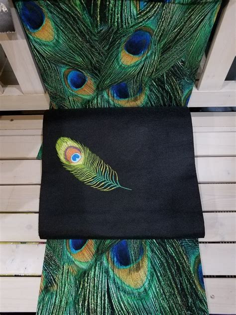 Yahoo オークション 撫松庵 孔雀 刺繍 お着物と帯の2点セット お揃い