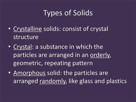 Solids Chapter 10 Section ppt download