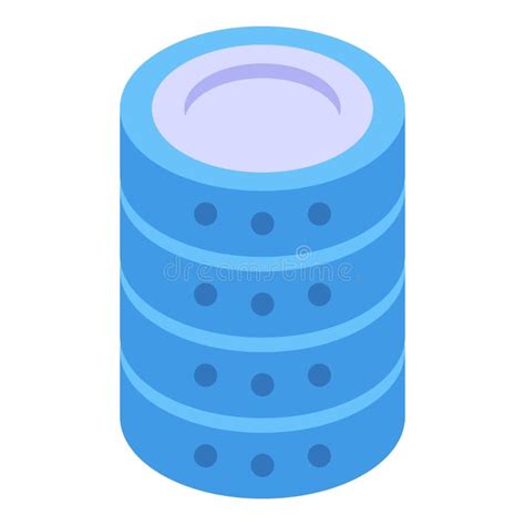 3d Isometric Illustration Of A Blue Database Or Server Rack Icon Stock Vector Illustration Of