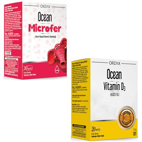 Ocean Microfer Damla 30 Ml Ocean Vitamin D3 600 Iu Sprey 20 Ml