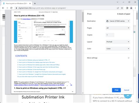 How To Print From A Windows Computer Ctrl P Digital Citizen