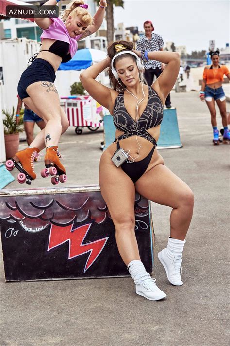Ashley Graham Shows Off Her Curves As She Goes Roller Skating In A New