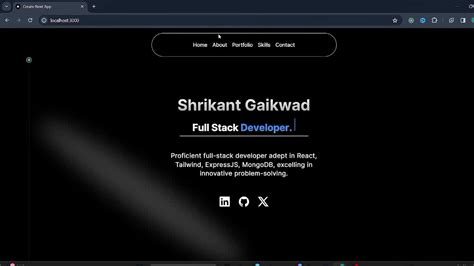 Shrikant Gaikwad On Linkedin Nextjs Aceternityui Portfolio Webdev