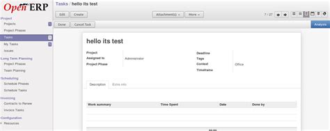 Odoo Openerp70 Task Without Any Project Stack Overflow