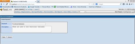 Testlink Tutorial 4 Test Metrics Keyword Management Custom Fields