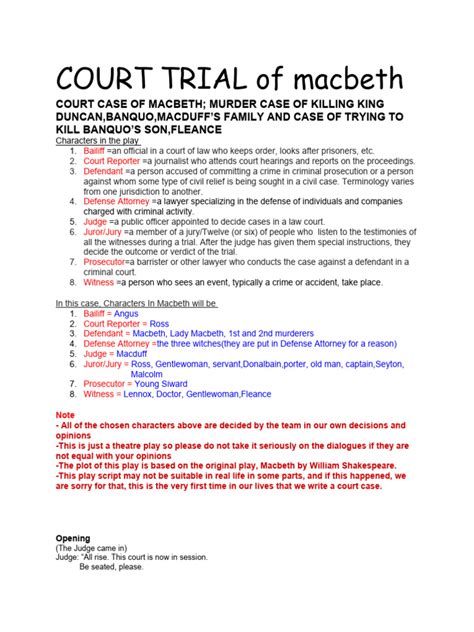 play referenced from court case of macbeth pdf macbeth criminal law