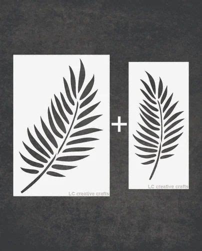Leaf Wall Stencil Leaf Stencil Pack Of Two For Art And Craft Diy 12 X8