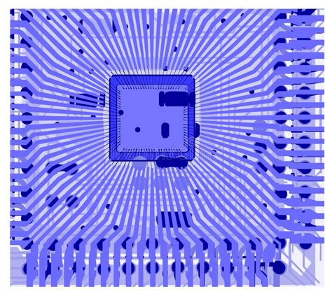 Closeup Of A Microprocessor Stock Vector Illustration Of Display Power 4540855