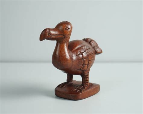 Wooden Dodo Bird Statue Dodo Bird Figurine Animal Sculpture Etsy