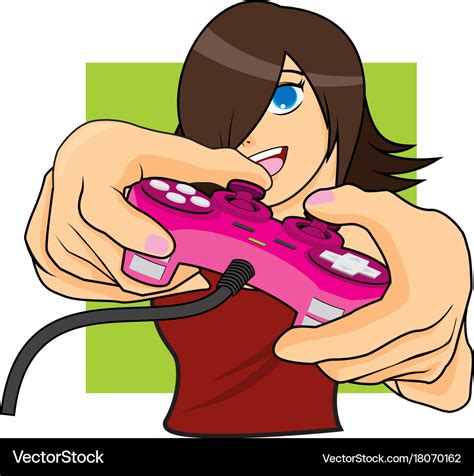 Gamer Girl Royalty Free Vector Image Vectorstock