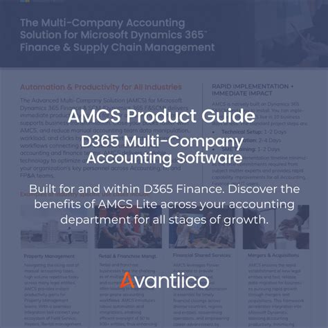 Amcs Lite Free Accounting Automation Within D365 Finance Avantiico