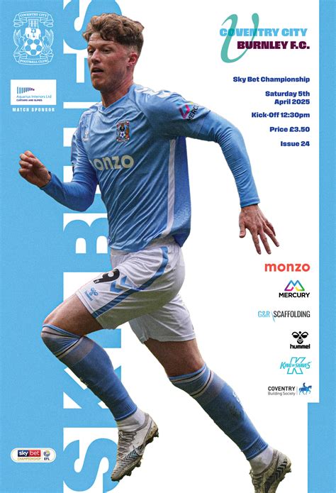 Coventry City V Burnley Matchday Programme 2425 Aca Creative