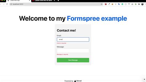 Formspree Example With Nextjs Youtube