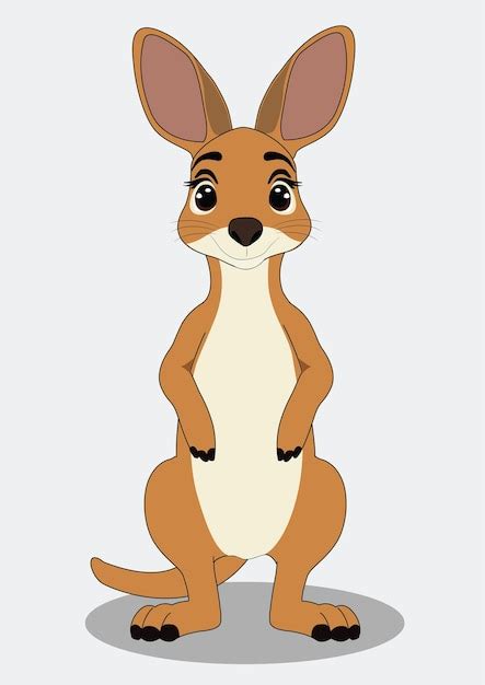 거루 프론트 뷰 터 만화 캐릭터 디자인 프리미엄 벡터