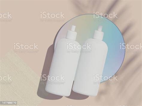 모형을 위한 빈 화장품 스킨케어 제품 또는 포장의 3d 렌더링 뷰티 비누와 스파 컨셉 피부 건강을 위한 로션 오일 수분 브랜딩을위한 프리미엄 및 고급 디자인 0명에 대한