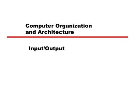 PPT Computer Organization And Architecture PowerPoint Presentation Free Download ID