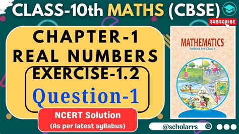 Class 10 Chapter 1 Real Numbers Maths Exercise 1 2 Ques 1