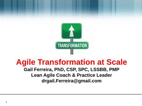 PDF Agile Transformation At Scale ITSM Academy Agile Transformation At Scale Gail Ferreira