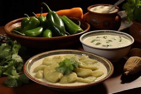 Chiles En Nogada Com Apresentação Autêntica Chiles En Nogada Cozinha Tradicional Mexicana