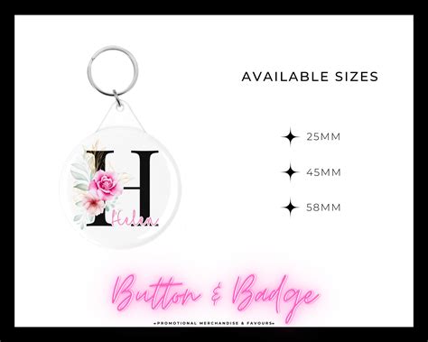 Personalised Keyring Create Your Own Design Text Or Logo Multiple Sizes Available For