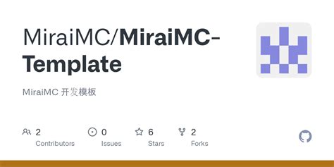 Github Miraimcmiraimc Template Miraimc 开发模板
