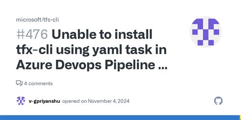 Unable To Install Tfx Cli Using Yaml Task In Azure Devops Pipeline Tfxinstaller4 · Issue 476