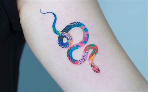 ۴۰ طرح تاتو مار جدید روی بدن معنی و مفهوم نماد تاتو مار دترلند