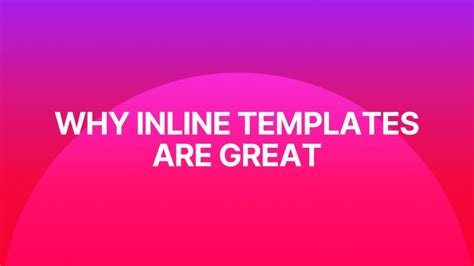 Angularlove On Linkedin Why Are Inline Templates Great 👍 With A New