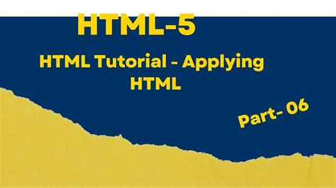 06 Learn Html5 And Css3 From Scratch Full Course Youtube