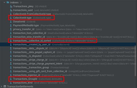 Review Transactions Table Indexes · Issue 6195 · Opencollective