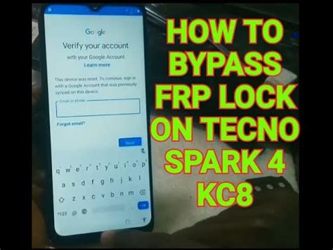 Tecno Spark 4 Kc8 Frp Bypass YouTube