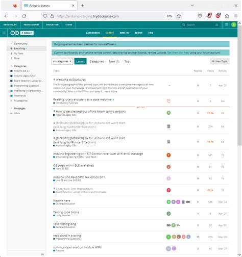 Alternative Layouts For The Forum Website And Forum Arduino Forum