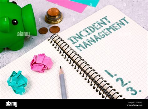 Writing Displaying Text Incident Management Concept Meaning Process To