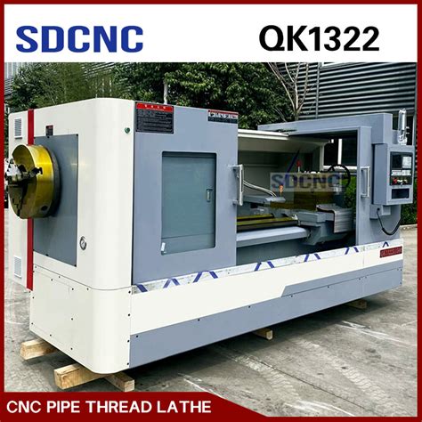 Qk1322 Automatic Threading Horizontal Metal CNC Pipe Thread Lathe Machine China Qk1322 And