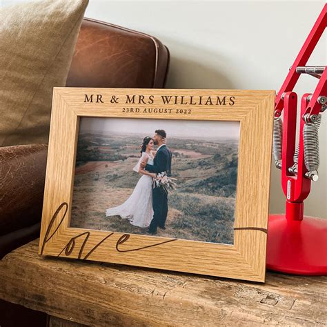 Personalised Wedding Picture Frame Mr And Mrs T By Secret Creation