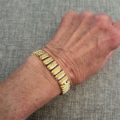 Vintage Gold Filled Expansion Bracelet Lovely Pat 1905 Stretch Link