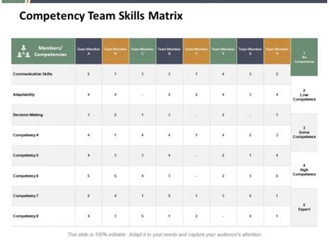 Skill Matrix Slide Team