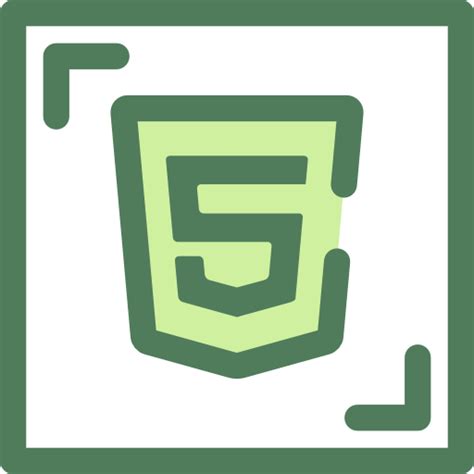 Html Monochrome Green Icon