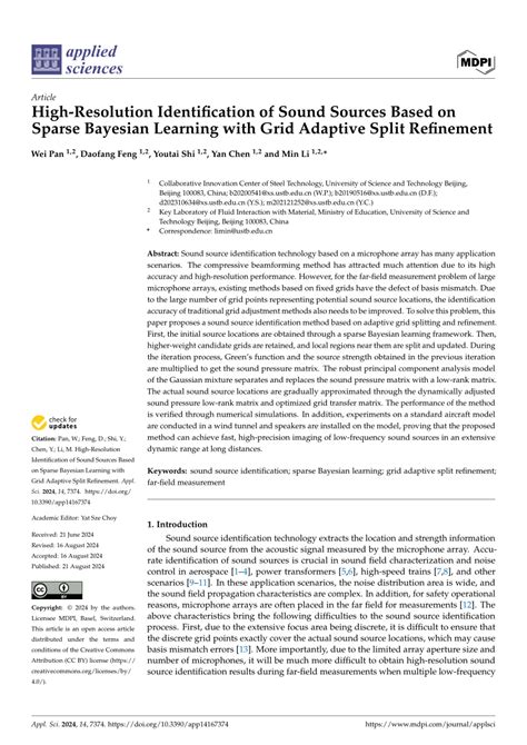 pdf high resolution identification of sound sources based on sparse