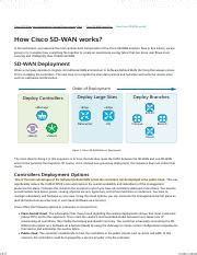 How Cisco SD WAN Works Deployment Controllers And Protocols Course Hero