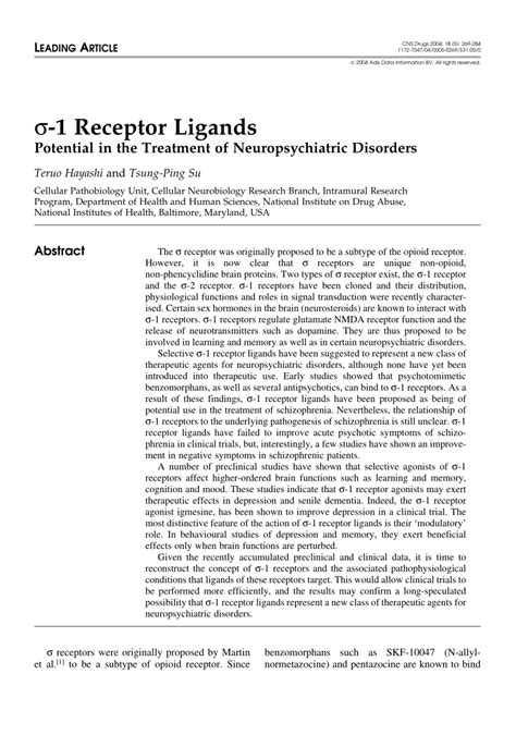Pdf 1 Receptor Ligands