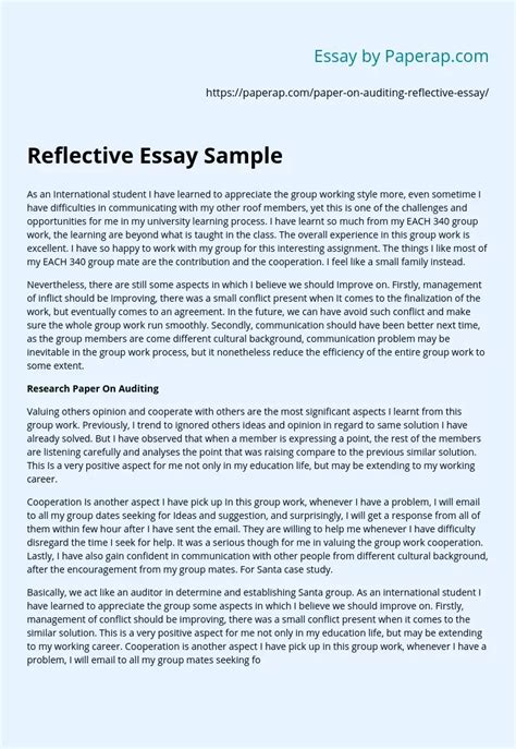 Financial Management Reflective Essay Examples | Sitedoct.org