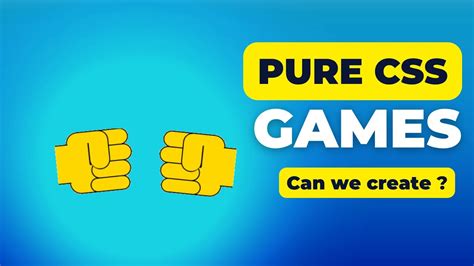 5 Pure Css Games No Javascript Games Youtube