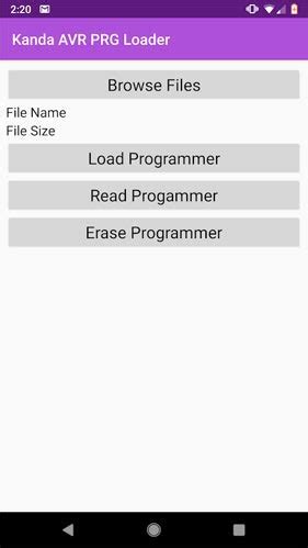 Android App For AVR Handheld Programmer
