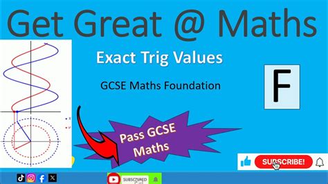 GCSE Maths Exact Trig Values Foundation Keyfacts YouTube