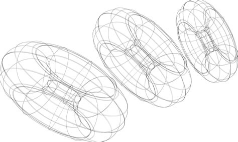 Triple Black Wireframes Element 23006599 Vector Art At Vecteezy